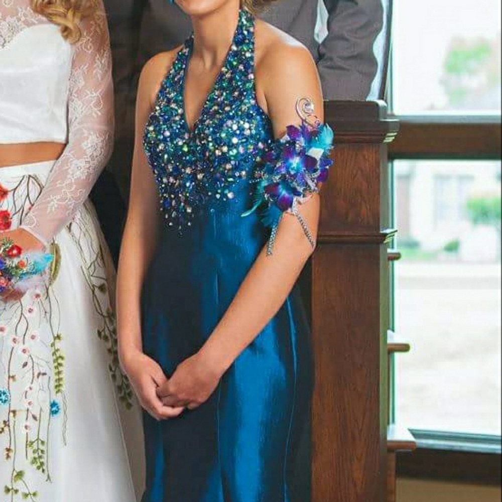 Blue Mermaid Prom Dress - Gem